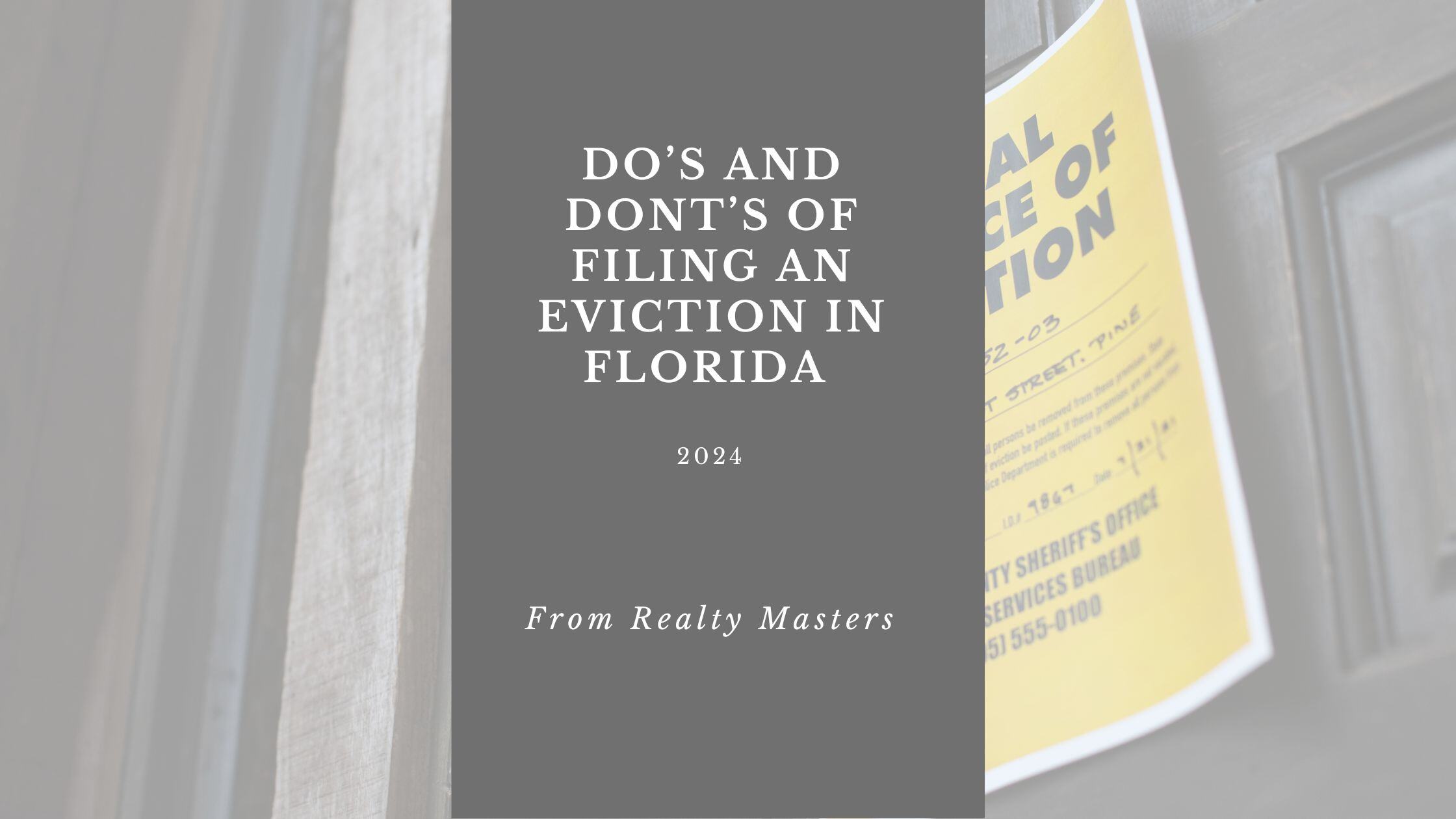 How to File an Eviction in Florida: Steps for Non-Payment of Rent